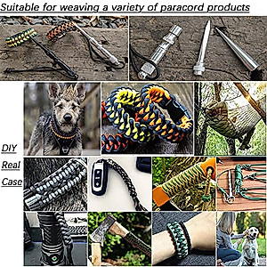 KOKKOYA 2-in-1 Paracord Jig kit Adjustable Length Bracelet Maker Kit Metal Weaving DIY Craft Paracord Tools 4" to 13" with Free Cord and Buckles