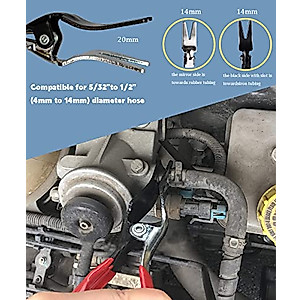 4pcs Hose Clamp Pliers Set,Fuel Line Pliers Set with Case,Hose Removal Plier,Fuel Filter Caliper,Hose Pipe Clamp Plier,Hose Grip Pliers for Automotive Coolant Fuel Oil Water Pipe Repair Tools