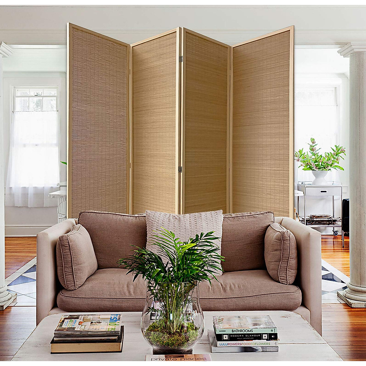Screen Gems Room Divider, Natural Brown