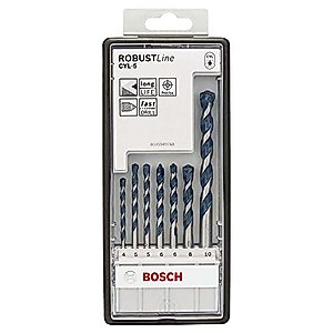 Bosch 2608588167 Drill Bit "Robust Line Cyl 5" For Concrete 7 Pcs