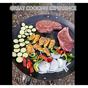 Onlyfire Paella Burner and Stand Set with 21 Inch Frying Pan and Reinforced Legs, GS300 Outdoor Cooking System Portable Propane Cooker with Wok for Backyard Camping RV