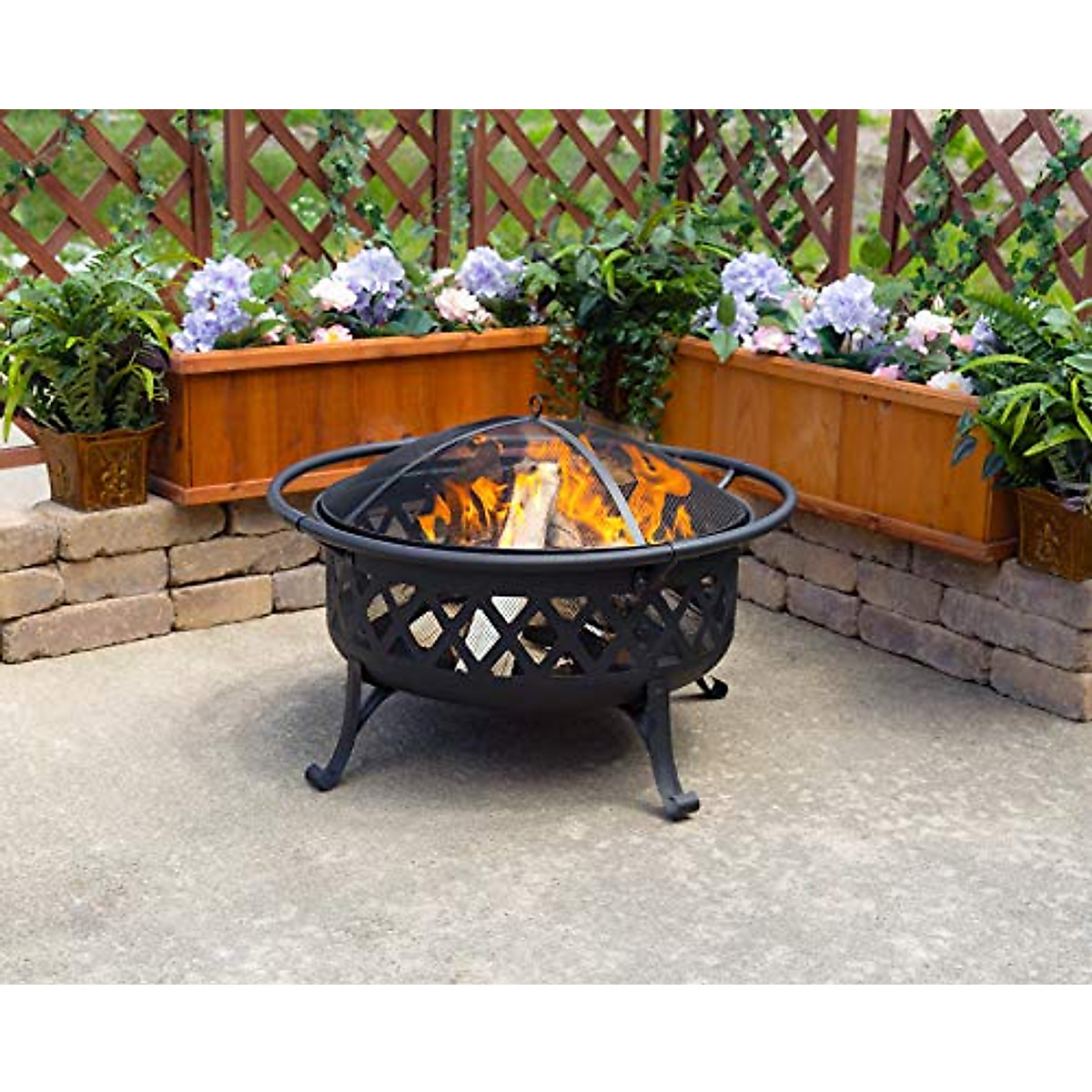 Pleasant Hearth OFW888R fire Pit, Black