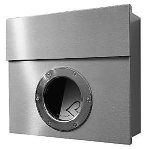 Letterman Wall Mounted Mailbox with Outgoing Mail Color: Stainless Steel, Size: Small