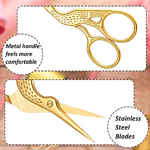 10 Pcs Stork Scissors Embroidery Scissors Bulk 3.6 Inch Stainless Steel Small Craft Scissors Rainbow Cross Stitch Sewing Crochet Scissors DIY Tools Dressmaker Scissors