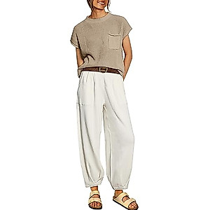 LILLUSORY Fall Outfits Clothes Womens Two 2 Piece 2023 Summer Fashion Matching Lounge Pajamas Sets Cozy Knit Sweater Loungewear Set Clothes Clothing Ribbed Oversized Sweaters Tops Dress