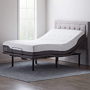 LUCID L600 Adjustable Bed Base with LUCID 10 Inch Memory Foam Hybrid-Mattress - Full