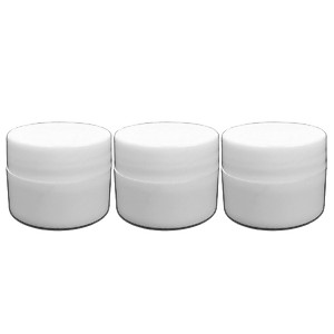 Beauticom 36 Pieces 7G/7ML (0.25oz) WHITE Sturdy Thick Double Wall Plastic Container Jar with Foam Lined Lid for Herbs, Spices, Loose Leaf Teas, Coffee and Other Foods - BPA Free