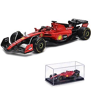 JODIYAAH Bburago 1:24 F1 2023 SF23 16# Charles Leclerc Ferrari Alloy Car Die Cast Car Model Collection Gift (1/24 SF23 16#)