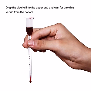 caralin Wine Making Alcohol Meter Tester for Wine Alcohol 13cm Alcohol Meter Tester Transparent