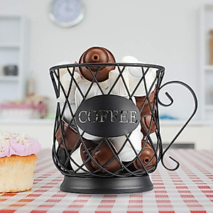 K Cup Holder Coffee Pod Holders for 35 Kcups Keurig Storage Organizer Coffee Bar Accessories for Counter - Matte Black