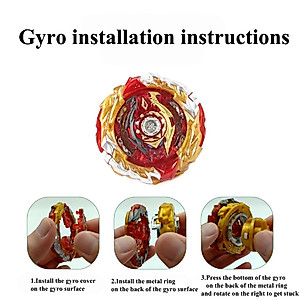 Cxdhzlx Cxdhzlx Battling Spinning Top Set, Gyro Gaming Toys, 8 Burst Gyro with 2 Way Launchers Grip Starter, Combat Battling Game, Burst Battling Stadium, Greats Gift for Children Boys Ages 6 8 10 12+