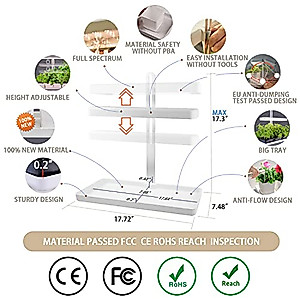 J&C LED Indoor Garden LED Height Adjustable LED Plant Grow Light, Built-in Smart Timer, Herb Garden Seed Starter Kit, Home Garden, Vegan Indoor Gardening, DIY Gifts, White（Plant &Pots Not Included