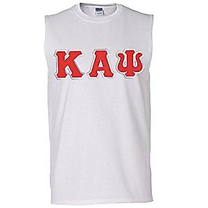 Kappa Alpha Psi Lettered Sleeveless Tee Large White