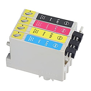 Fafeicy 4PCS Ink Cartridge Replacement, Cartridge Combo Pack Printer Accessories for Printer (T0461/T0472/T0473/T0474)