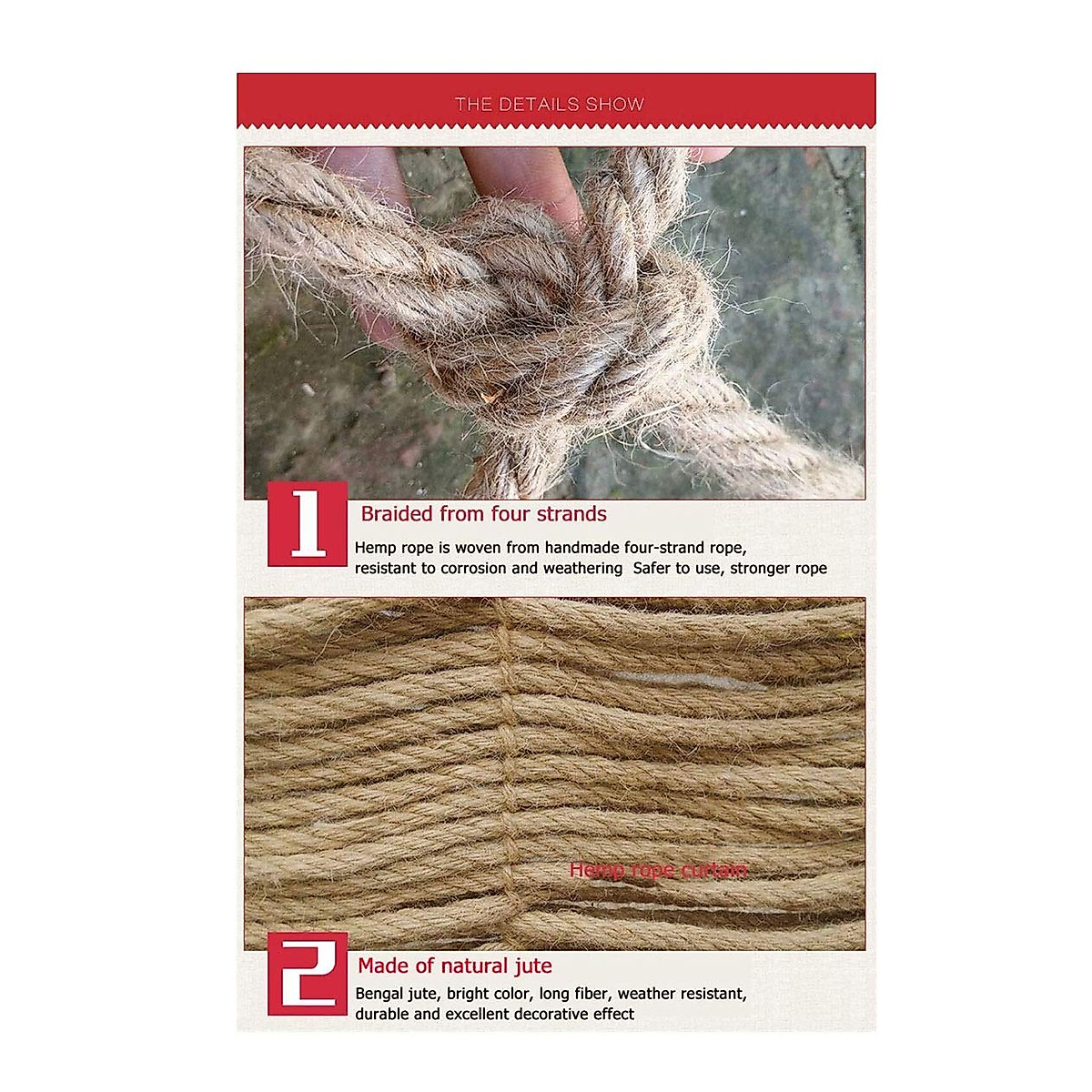 Retro Hemp Rope Decorative Net, Children's Safety Net, Sturdy Mesh Cloth Woven Material, Bar Restaurant Photo Wall Garden Playground Protective Rope Net, Climbing Net, Custom Size ( Size : 1*7m )