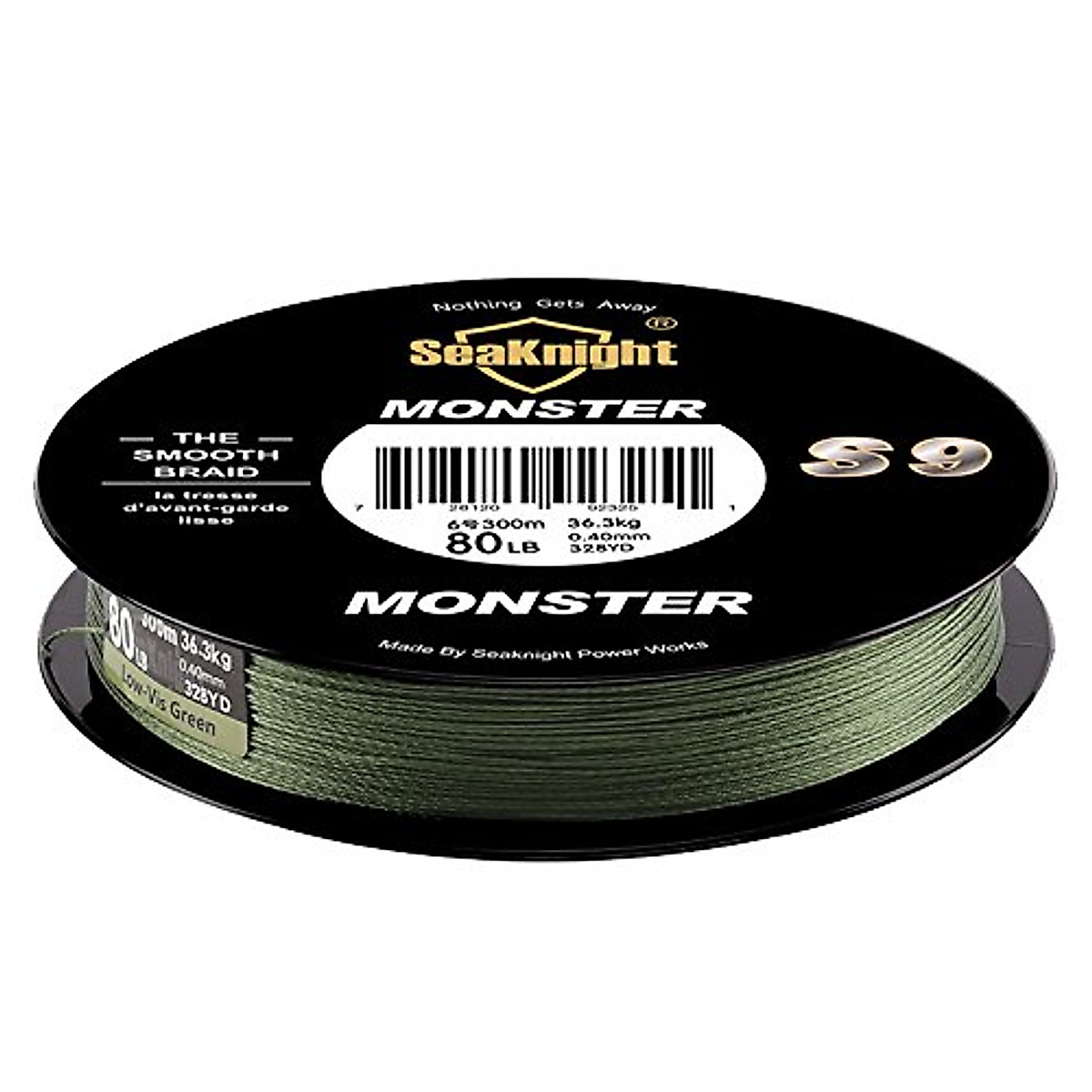 Ochoos S9 300M 9 Strands Braided Wire 20-100LB Fishing Line 9.1-45.4KG Green Smooth PE Line - (Size: 2.0) - Fishing Line