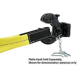 Mytee Products (1 Pack) 4" x 20' Recovery Tow Strap Heavy Duty 32,000 lbs Break Strength - Use for Emergency Towing Rope, Tree Saver, Winch Extension, Triple Reinforced Loops, Protective Sleeves