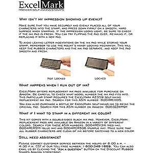 ExcelMark Self-Inking Do It Yourself Stamp Kit - A2359-DIY - Black Ink