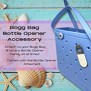 BOGLETS - Bottle Opener Charm Accessory Compatible with Bogg Bags - Keep a Bottle Opener Handy with your Tote Bag (White)