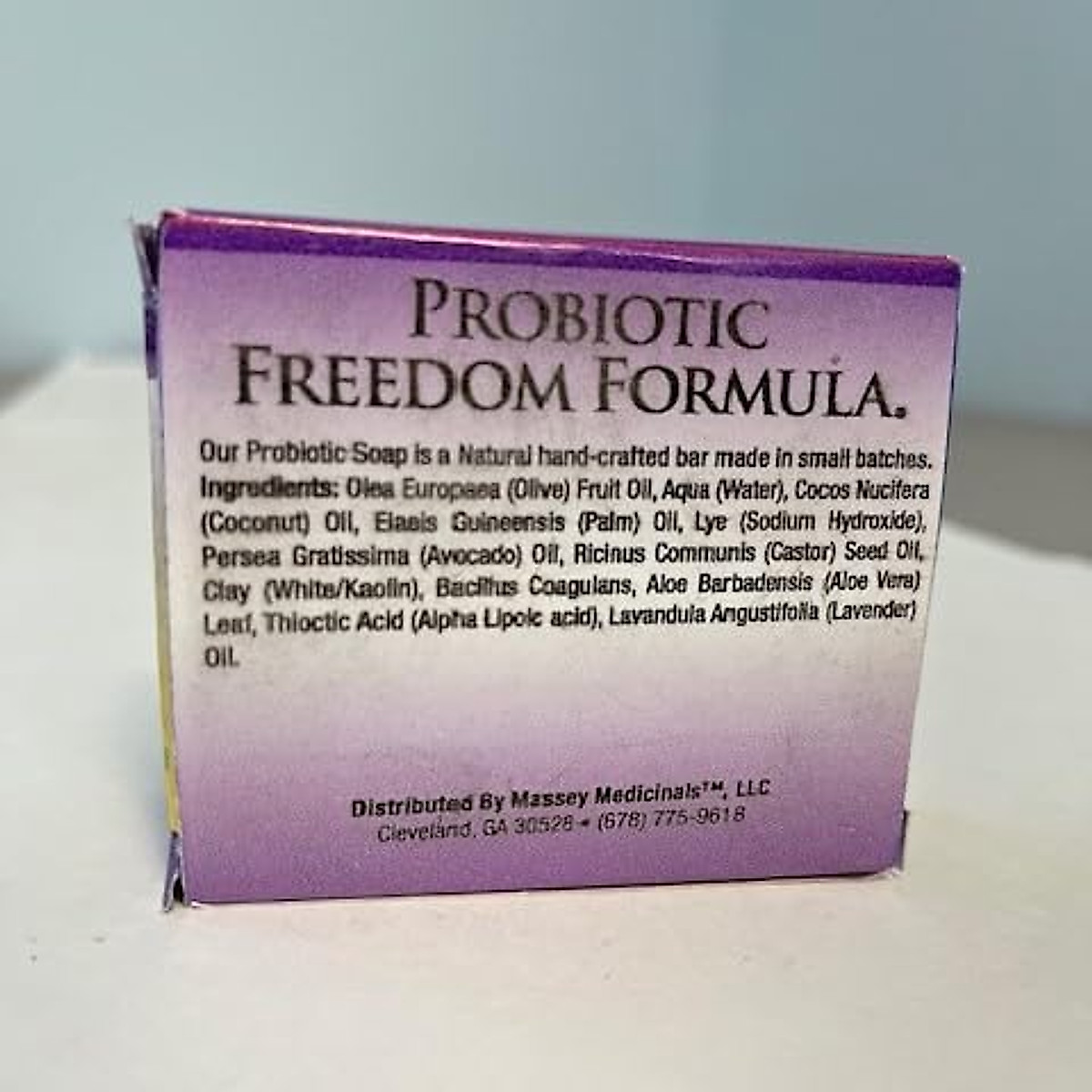Candida Freedom Massey’s CF 100% Natural Probiotic Soap - Powerful Tea Tree and Lemon Body Soap - 4oz Lemon Scent