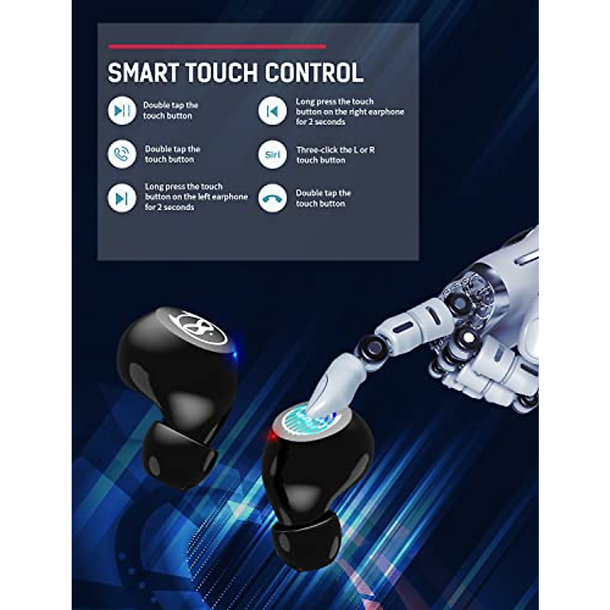 Togetface Kids Wireless Headphones - Cool Shape with Bluetooth 5.1 Headphones, Built-in Microphone, 36 Hours Playtime, IPX5 Waterproof, Touch Control, Suitable for, Sports, Travel, Work, etc.