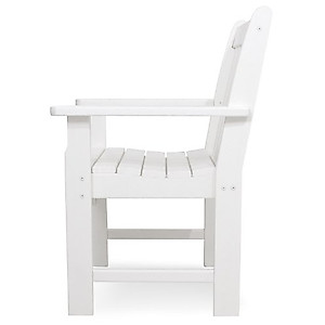 POLYWOOD GNB24WH Vineyard Garden Arm Chair, White