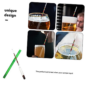 FUNOMOCYA 2 Pcs Sugar Meter Hydrometer for Mead Homebrew Hydrometer Manual Hydrometer Beer Wine Hydrometer Maple Sap Hydrometer Syrup Hydrometer for Moisture Content Borosilicate Glass