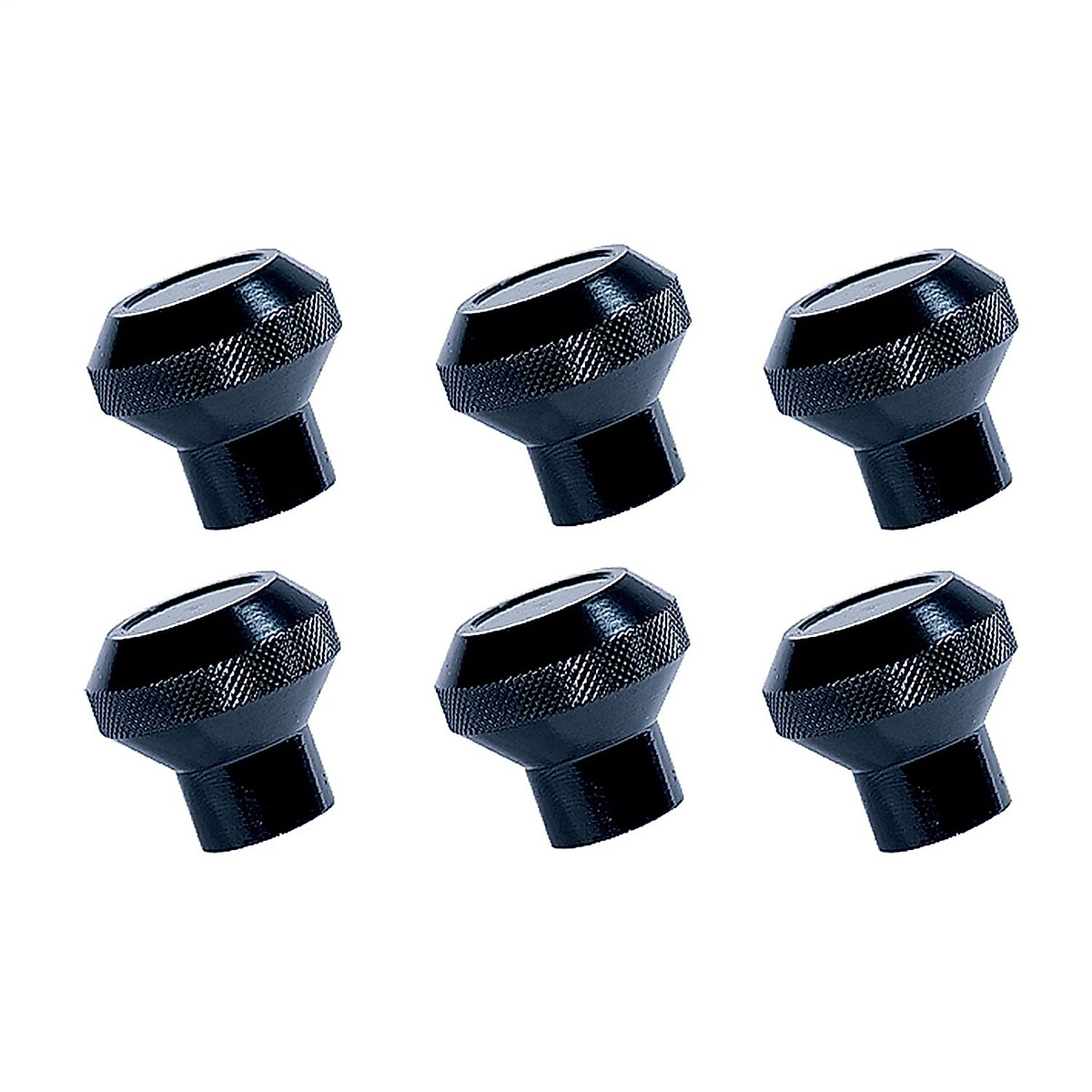 Rugged Ridge 11420.02 Dash Knob Kit, Billet Aluminum, Black; 76-86 Jeep CJ