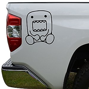 Rosie Decals JDM Cute Domo Kun Monster Japanese Die Cut Vinyl Decal Sticker For Car Truck Motorcycle Window Bumper Wall Decor Size- [10 inch/25 cm] Tall Color- Gloss Black