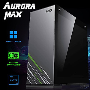 Aurora Max Gaming Tower PC- Intel Core i5 12th Gen, RTX 2060S 8GB 256bits, 16GB RGB Ram, 256GB Nvme, 2TB HDD, 27 Inch 165HZ Monitor, RGB Keyboard Mouse, Headphone, Liquid Cooling, Webcam, Win 11