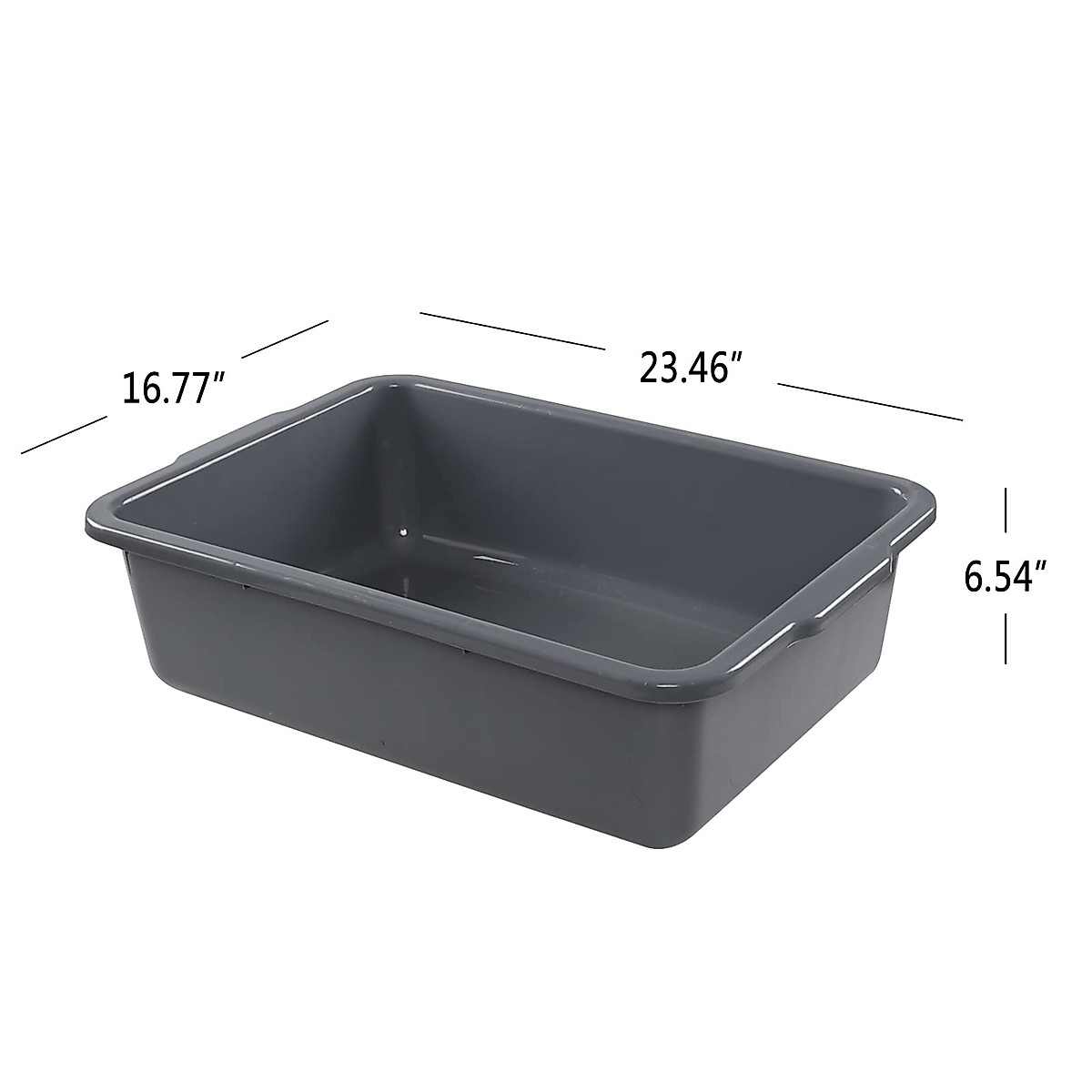 Vcansay 34 Quart Plastic Bus Tubs Commercial, Large Bus Box, 4 Packs