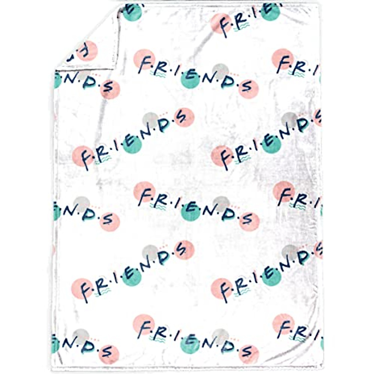 Friends Bubbles Throw Blanket - Measures 50 x 70 inches - Fade Resistant Super Soft Fleece Bedding (Official Friends Product)