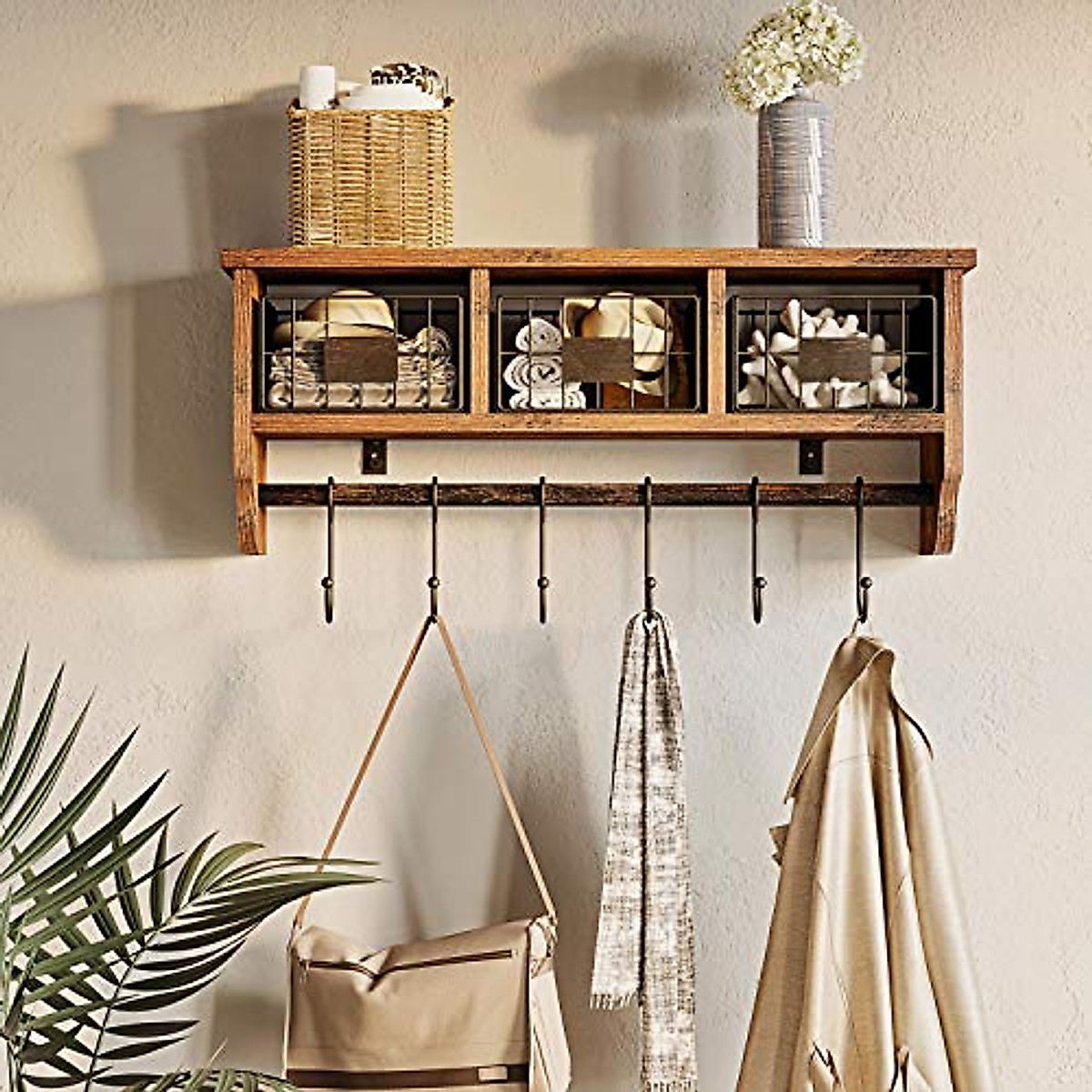 Rolanstar 3-Tier Shoe Rack Bundle Wall Mounted Coat Rack