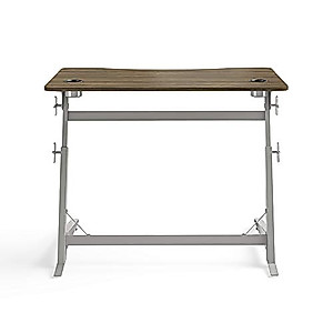 Safco Products 1959WL Verve Standing Height-Adjustable Desk, Walnut/Natural