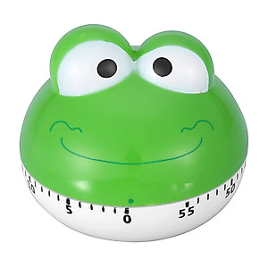 Animal Timer Mechanical Cooking Timer, Manual Animal Shape Counters, Cartoon Kitchen Timing Tool for Cooking Baking(Green Frog)