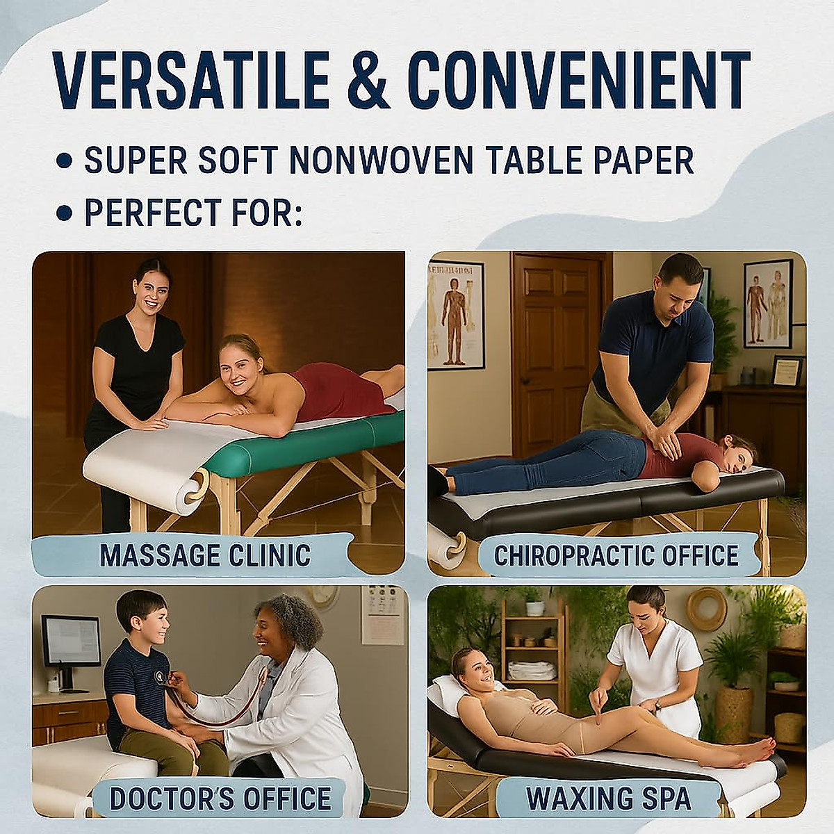 Royal Massage Perforated Non-Woven Paper Roll Sheets - 100 Meters (330 feet)