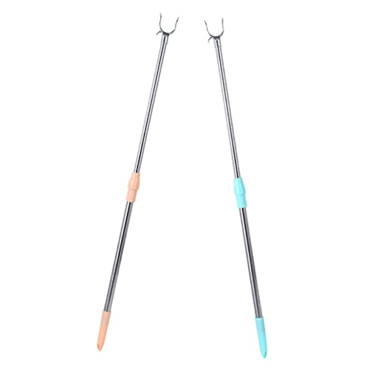 GANAZONO 6 Pcs Clothes Pole Retractil De Stainless Steel Retractable Clothesline Boot Stand Outdoor Clothes Hook Pole Closet Stick for Hanging Clothes Telescoping Reach Stick