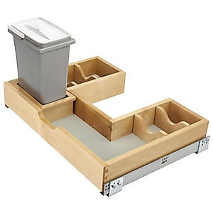 Innovative 30 Inch Vanity U-Shaped Undersink Base Cabinet Pullout Organizer Rev-A-Shelf 48630VSBSCBM1 Full Extension Soft-Close Slides