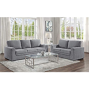 Lexicon Winona Living Room Loveseat, Gray