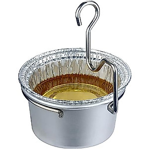 HAO HELPER Grill Grease Tray with Clip for Char-Broil/Kenmore Outdoor Grills and Other Similar Grills,Grease Catcher,Grease Tray for Gas Grill,Grease Bucket with Disposable Foil Liners (10 Pack)