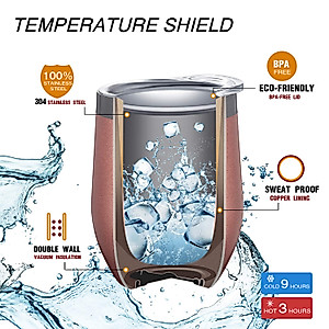 Boao 2 Pcs Pharmacy Technician Gifts for Women, Slinging Pills to Pay The Bills 12 Oz Wine Tumbler Pharmacist Graduation Funny Present for Nursing Coworker Student(Rose Gold)