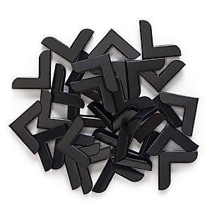 30 pcs/Pack Black Metal Neck Collar Tip Clip Pin for Trousers Blouse Book Album Corner Menus Folders Protector