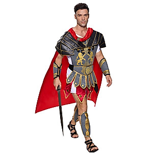 Spooktacular Creations Brave Men’s Roman Gladiator Costume Set for Halloween Audacious Dress Up Party
