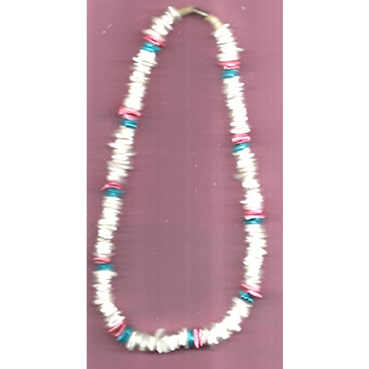 18" ROSE CLAM SHELL NECKLACE- FOR TEEN AGES COLOR WHITE, PINK AND TURQUOISE