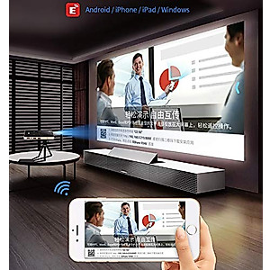 Projector Mini Video Projector Portable 55 ANSI Lumens Built-in Dual Speakers 20000 Hours Home Theater Support HD 1080P HDMI/USB/VGA/AV