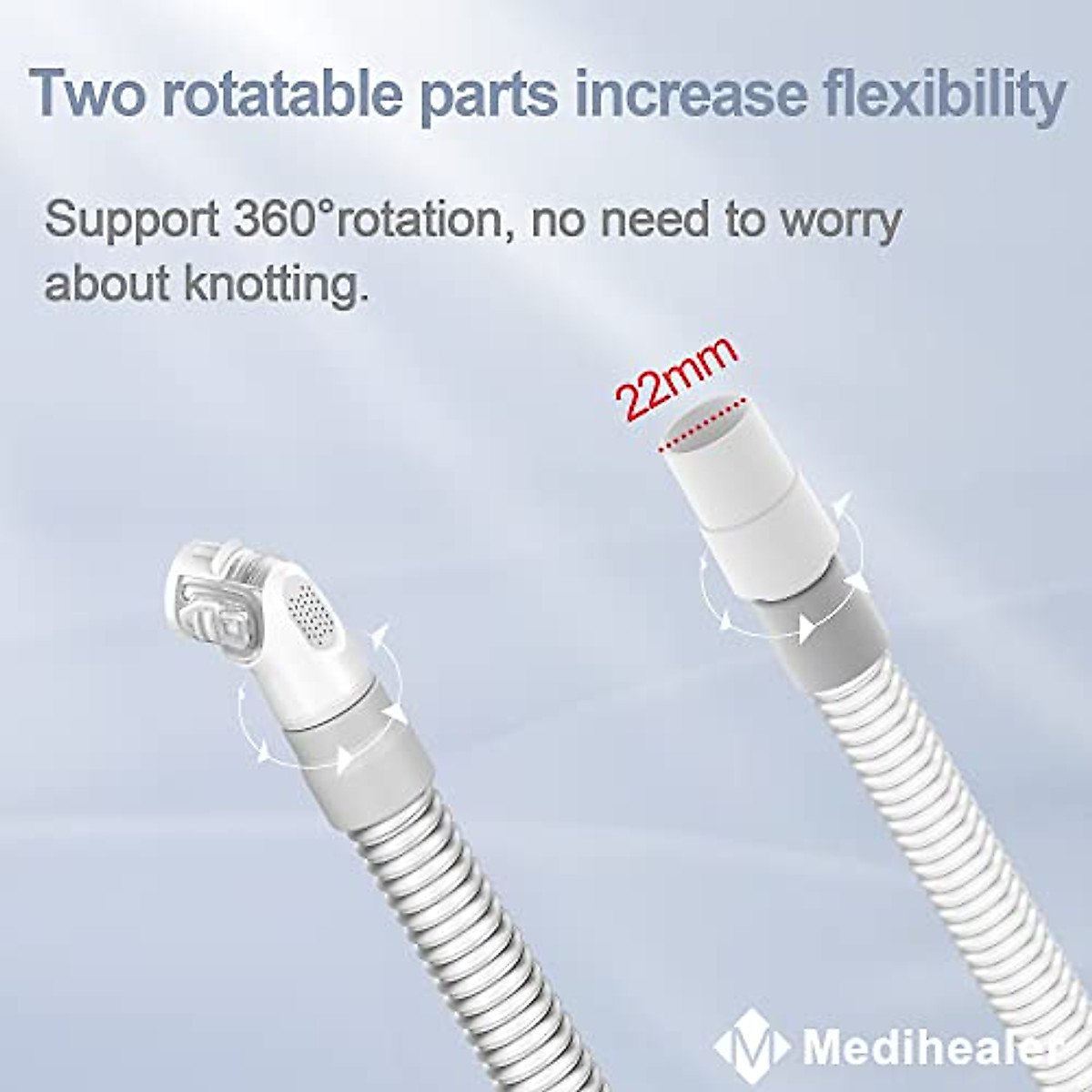 2 Packs Replacement Tube for N20, 2 Packs Replacement Short Tube Compatible with N20, Avoid Leakage and Reduce Noise，Great Value Supplies by Medihealer.
