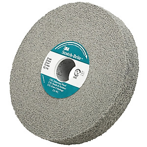 3M EXL Deburring Wheel - 9S Fine Grit Silicon Carbide - Metal Deburring, Finishing and Polishing Wheel - Convolute - 6 in x 1 in x 1 in - Pack of 3