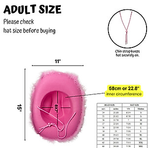 4E's Novelty Pink Cowboy Hat with feathers With Heart Shaped Sunglasses for Women, Felt Pink Cowgirl Hat for Party Costume Dress Up