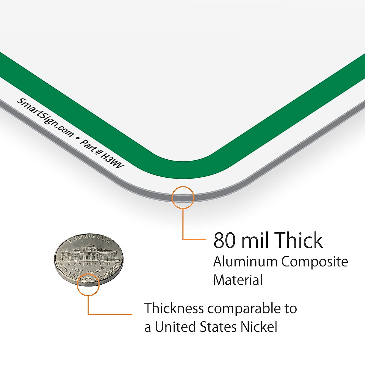 SmartSign Blank Reserved Parking Sign - 2 Pack Write-On Sign, 18 x 12 inch, 2mm Thick Aluminum Composite, Green and White, Made in USA