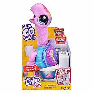 Little Live Pets - Gotta Go Turdle | Interactive Plush Rainbow Turtle That Wiggles, Poops, and Talks. Reusable Food. Batteries Included. for Ages 4+